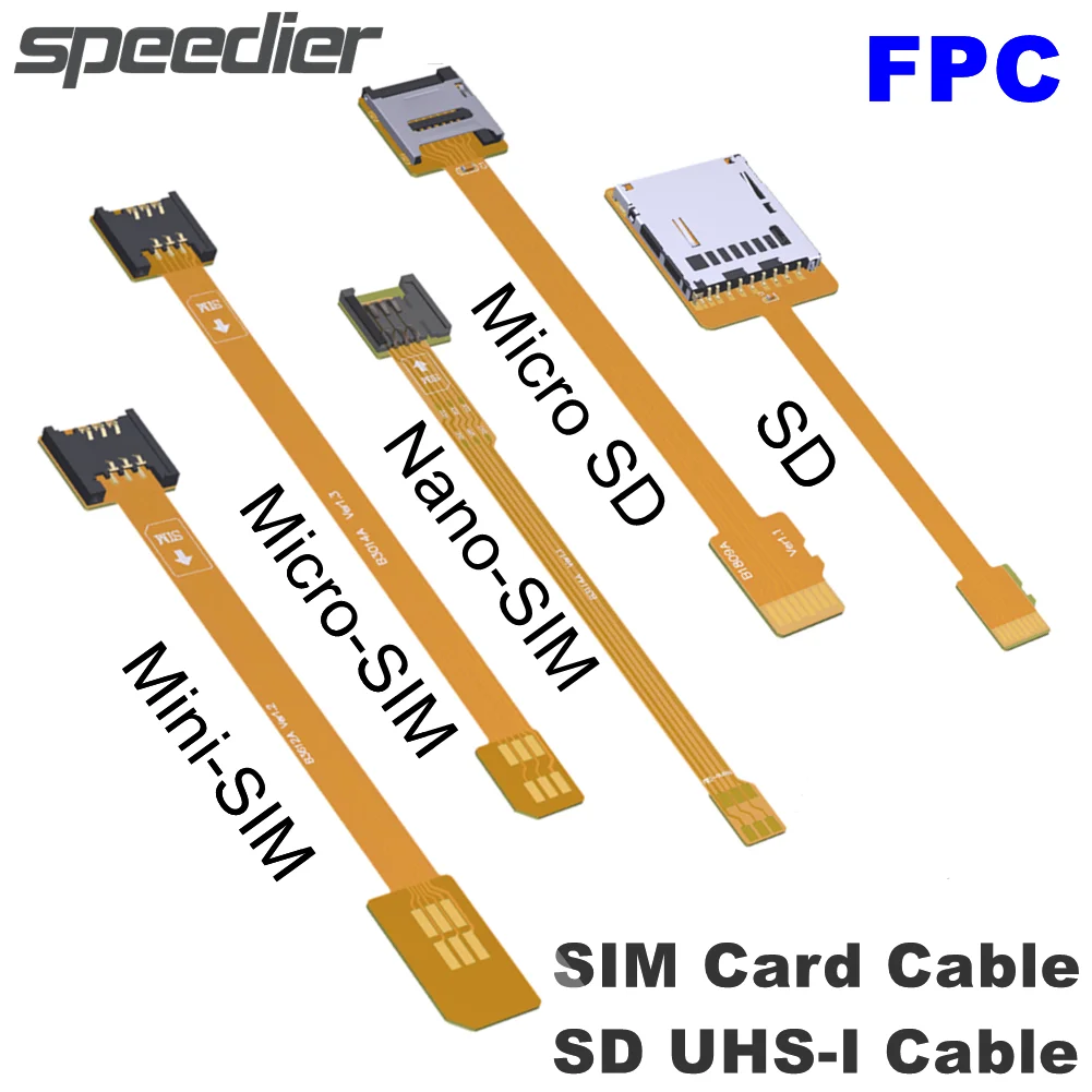 Fpc 2ff Standard Sim Card Extension Converter To 3ff Micro 2ff Standard Sim Card Soft Flexible ...
