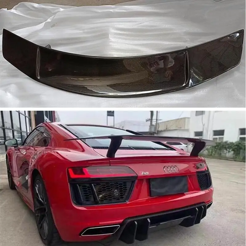 REAL FORGE CARBON FIBER SPOILER For Audi R8 V8 V10 GT 2017 2018 2019 ...