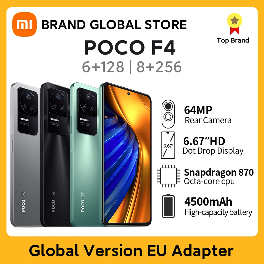 Global-Version-POCO-F4-5G-6GB-128GB-8GB-256GB-Snapdragon-870-Octa-Core ...