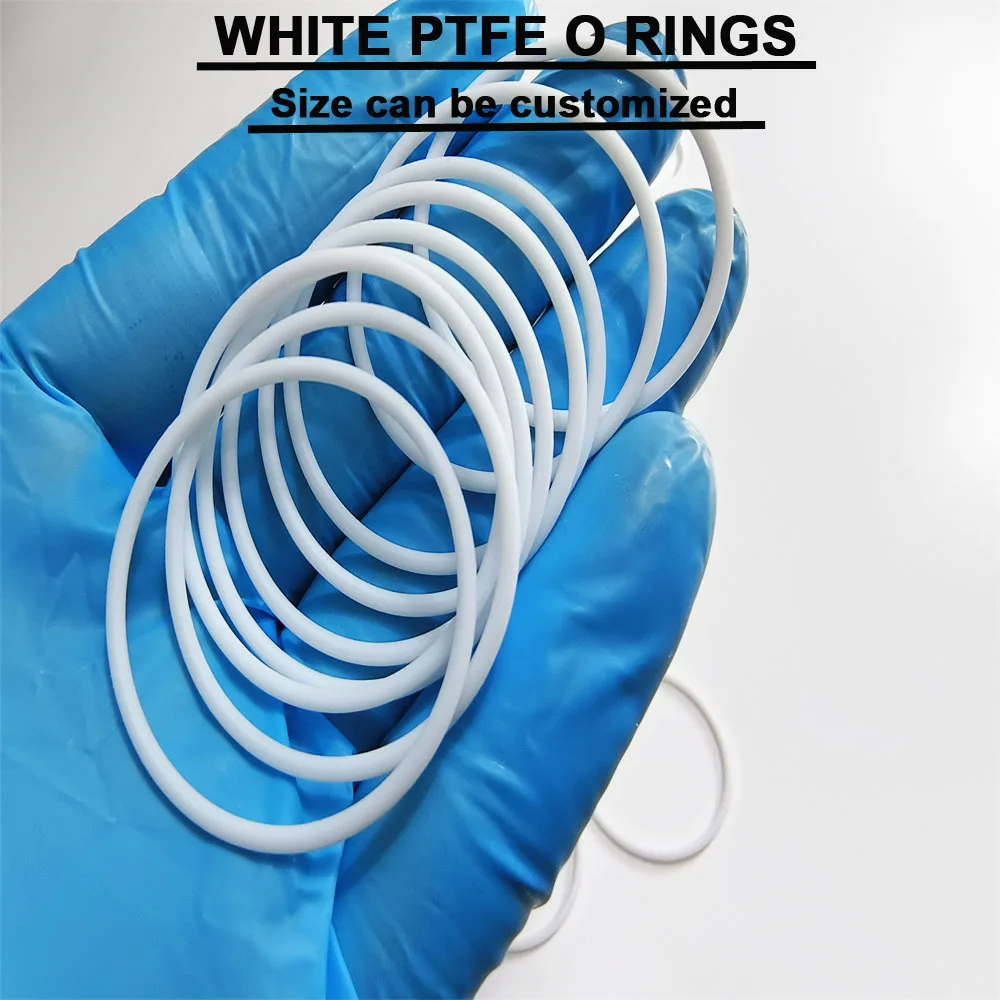 10PCS and 20PCS Cross Section Diameter 3.5mm White PTFE O Rings ...