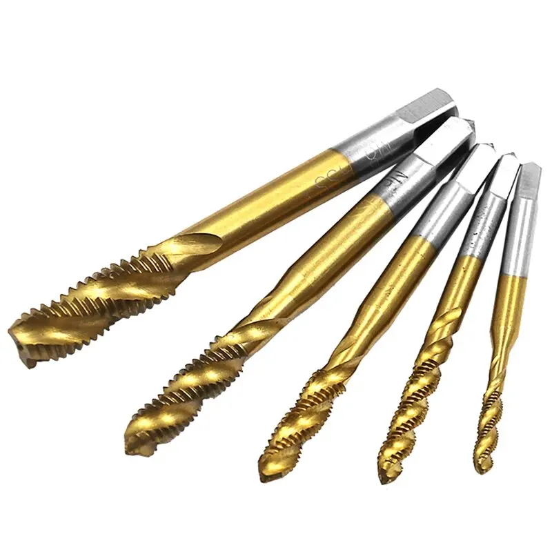 Screw-Tap-Tool-Set-for-5pc-High-speed-Steel-Titanium-Plating-Spiral ...