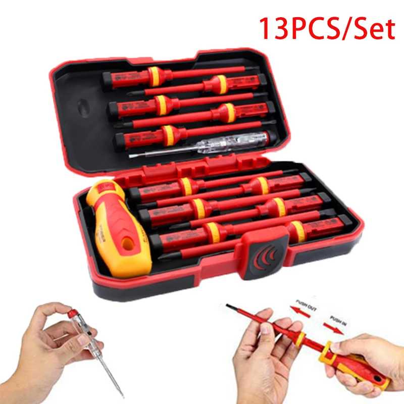 8-13Pcs-set-Insulated-Screwdriver-Set-Precision-Removable-Magnetic-Bits ...