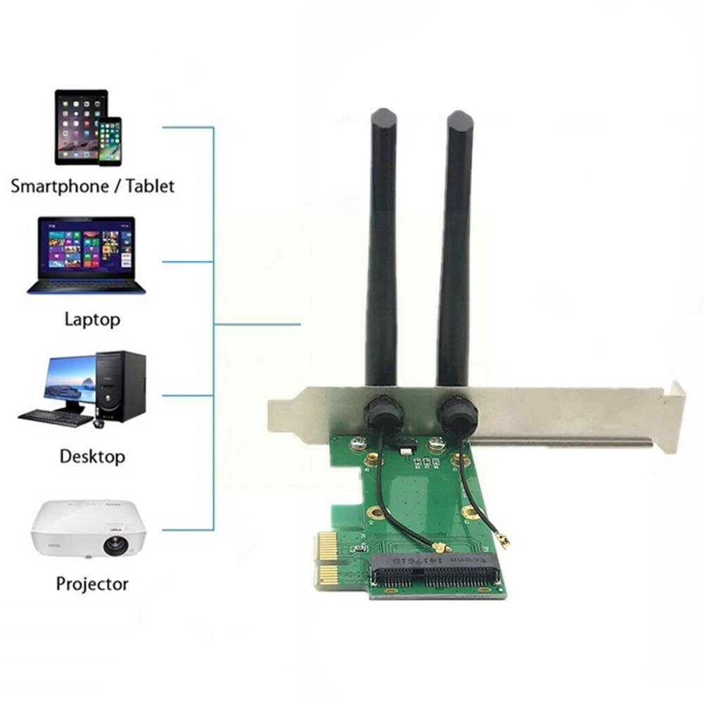 Wireless Wifi Network Card Mini Pcie To Pci e 1x Desktop Accessories ...