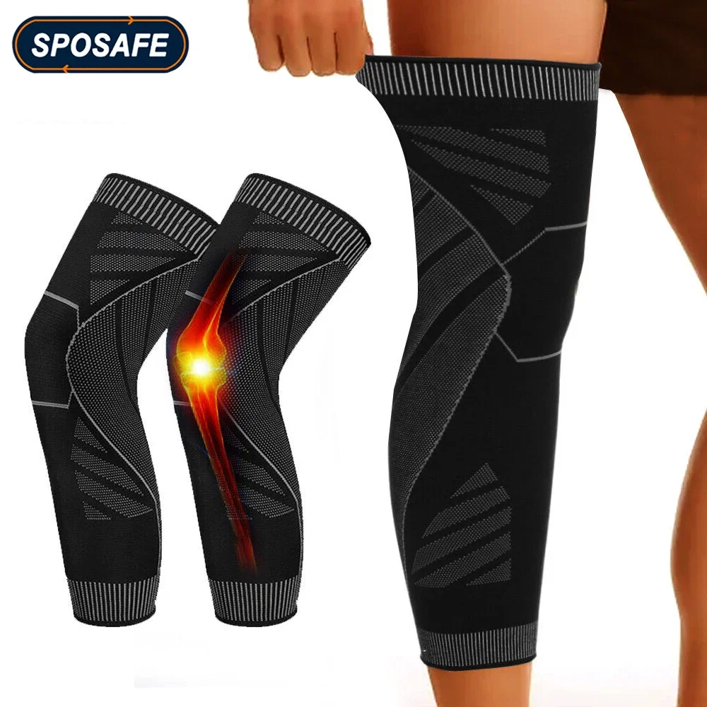 Sports Full Leg Compression Sleeves Knee Braces Support Protector for ...