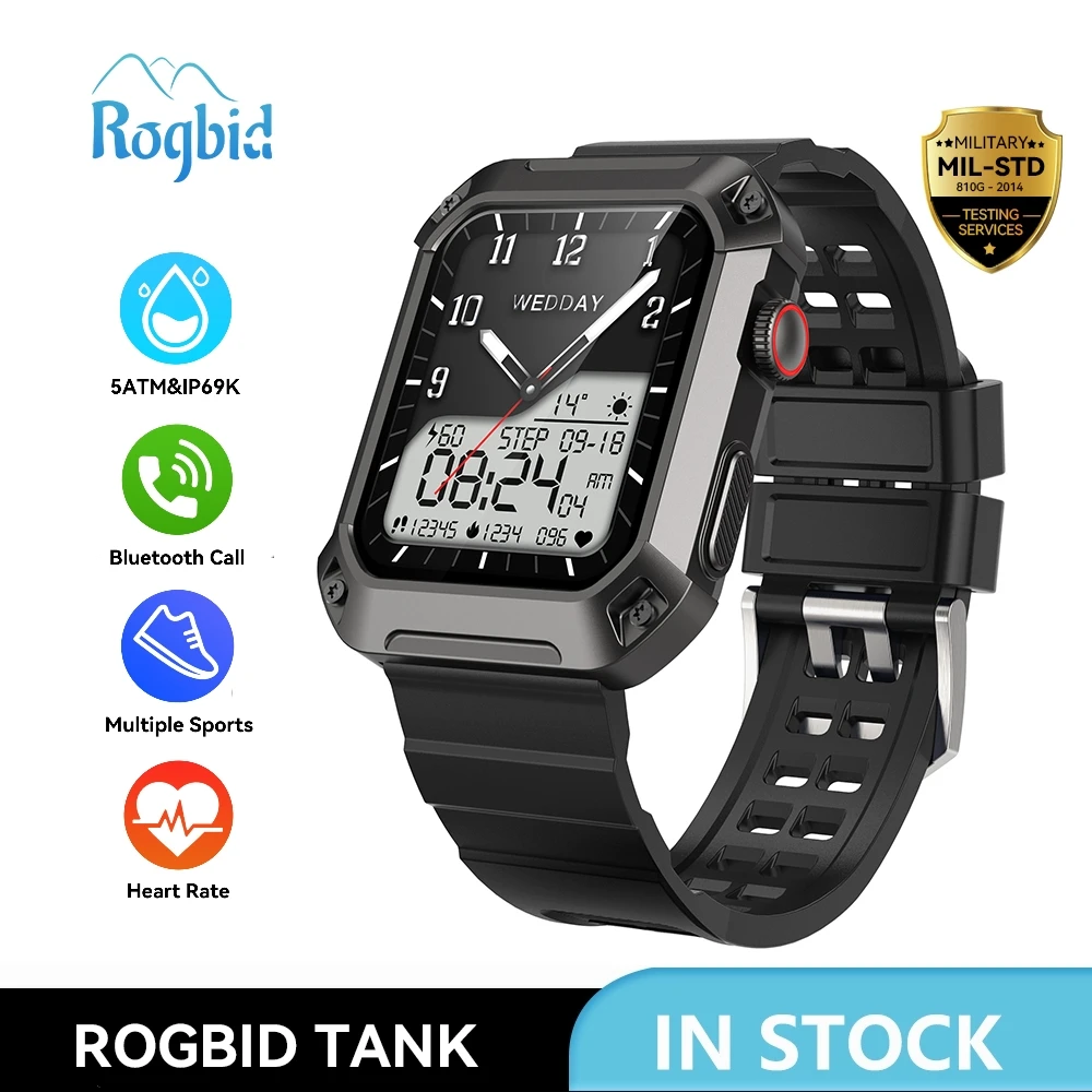 Smart Watch 5atm Military | Rugged Smartwatch | Fitness Watch Rugged ...