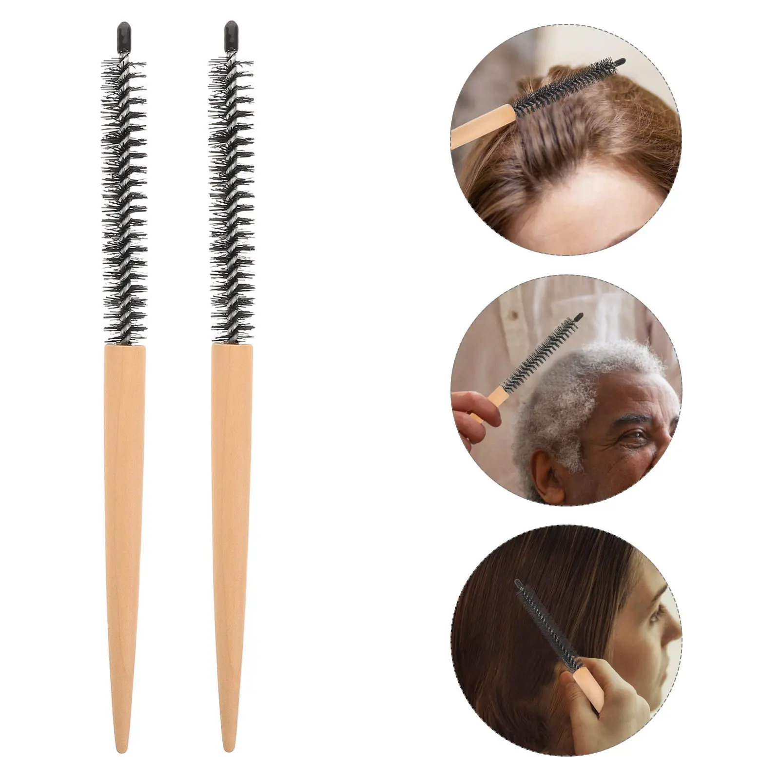 2Pcs Compact Hair Teasing Comb Fine Tooth Root Volumizing Brush Small ...