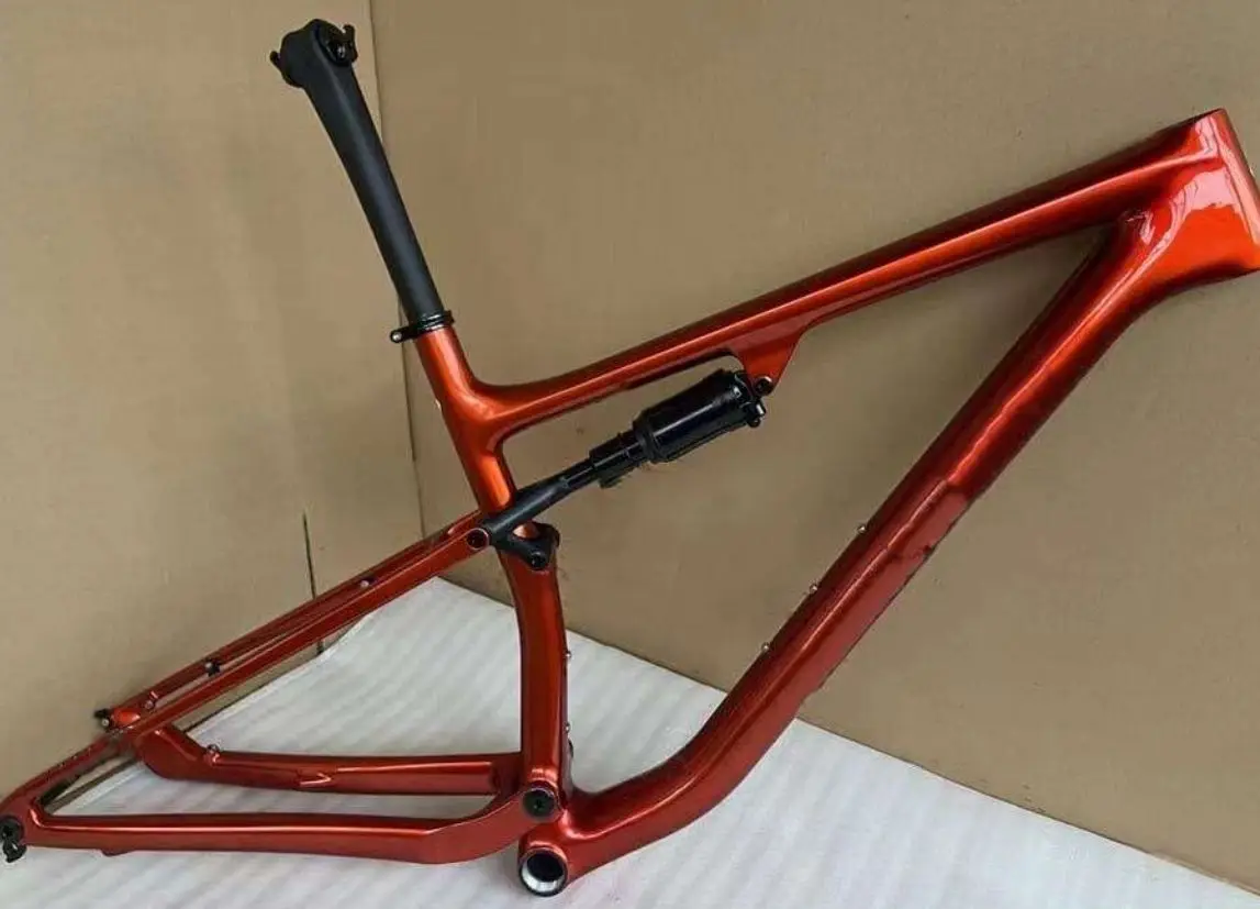New Ultralight 1840g MTB Gloss Bicycle Frame Full Suspension Frame 148 ...