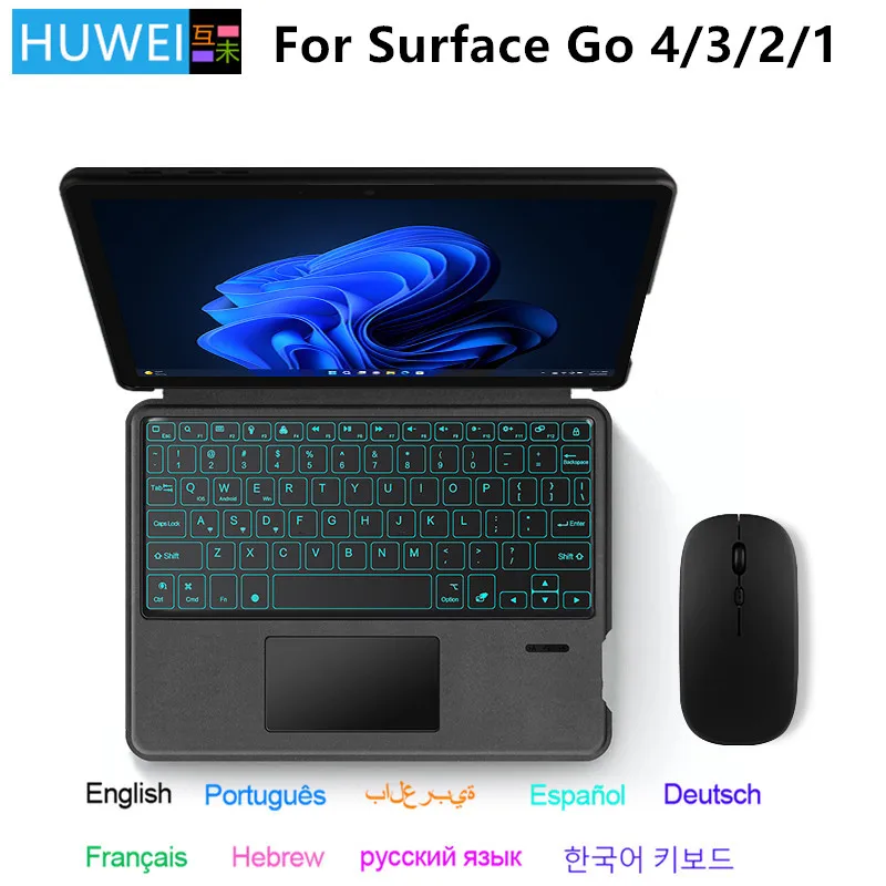 Backlight-Keyboard-Case-For-Microsoft-Surface-Go4-Go3-2-TouchPad ...