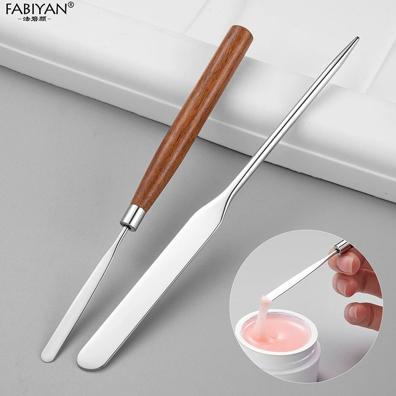 Spatula-Stick-Stainless-Steel-Nail-Art-Stirring-Rod-Cream-Foundation ...