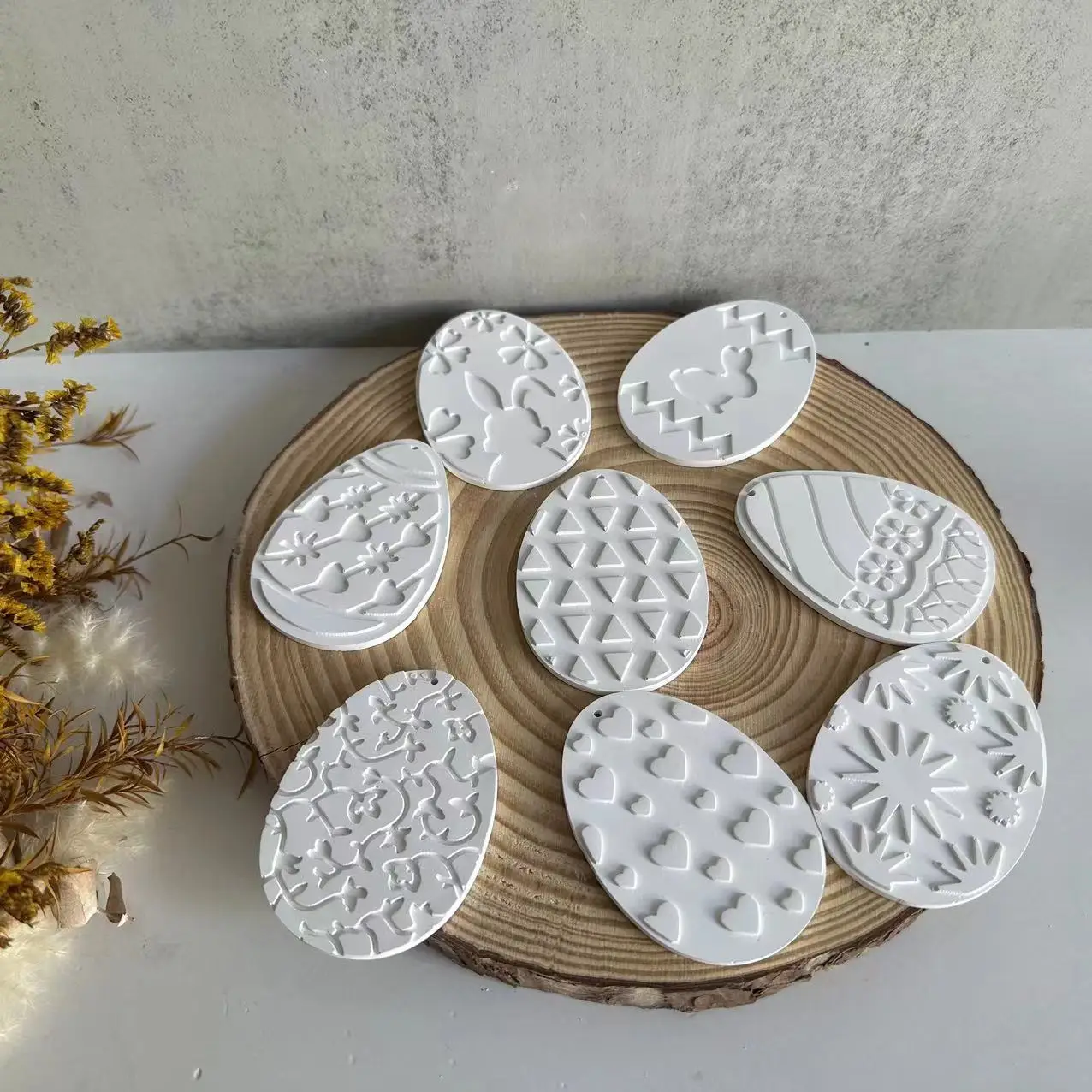 Multi-style-Easter-Egg-with-Hole-Silicone-Molds-Pendant-Epoxy-Resin ...