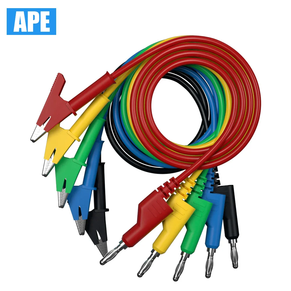 5pcs-4mm-Banana-Plug-to-Alligator-Clip-Test-Probe-Lead-Wire-Cable-Test ...