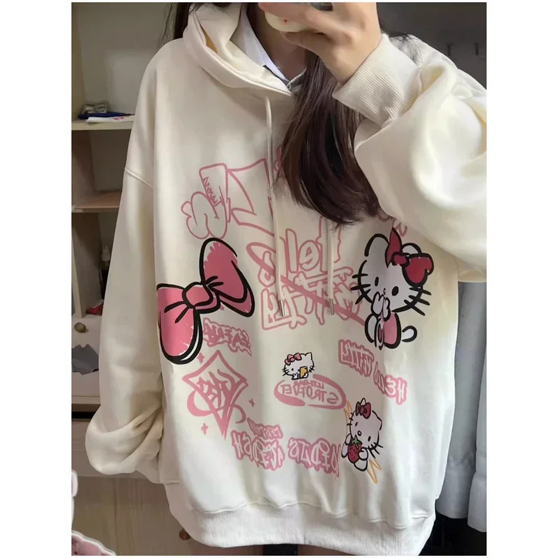 Sanrio-holgada-Sudadera-con-capucha-para-hombre-y-mujer-su-ter-con ...