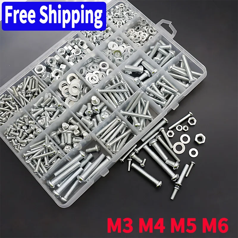M3-M4-M5-Machine-Screws-with-Nuts-Bolts-and-Washers-Assortment-Kit ...