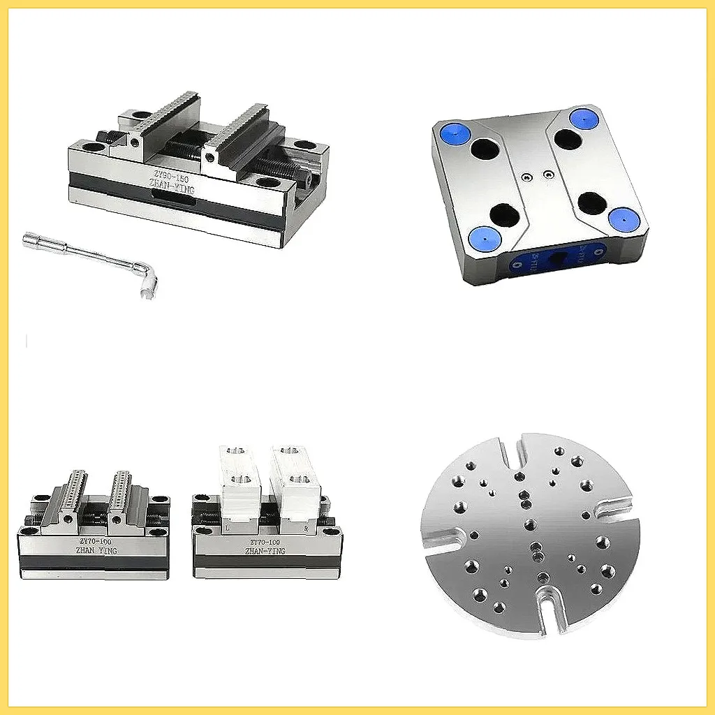 Precision 4/5 Axis CNC Self-Centering Vise Turntable Fixture, 90-150mm ...