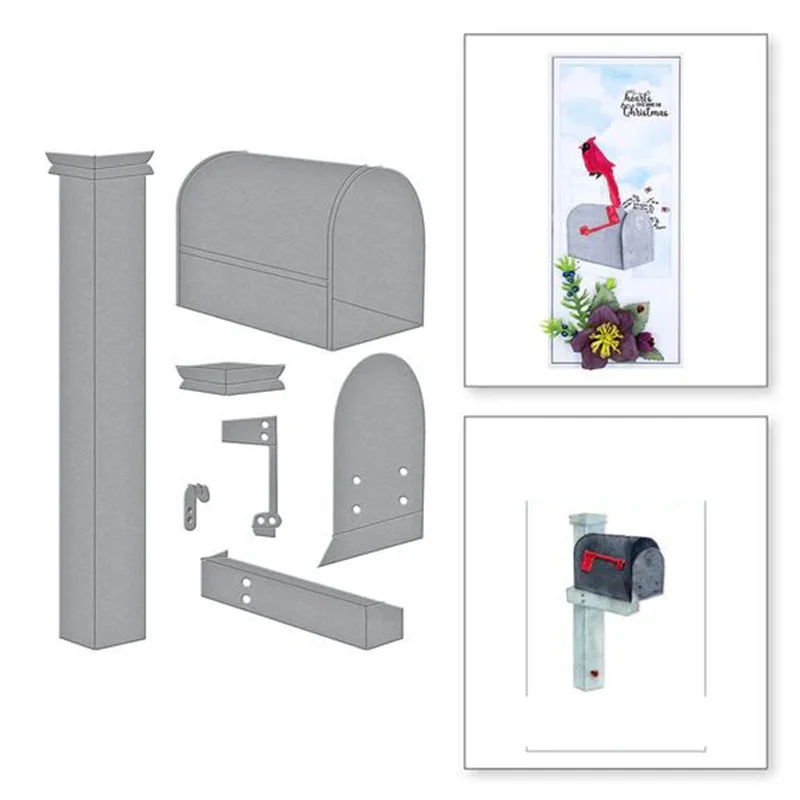 Mailbox Assembly Metal Cutting Dies No Stamps For Diy Scrapbooking ...