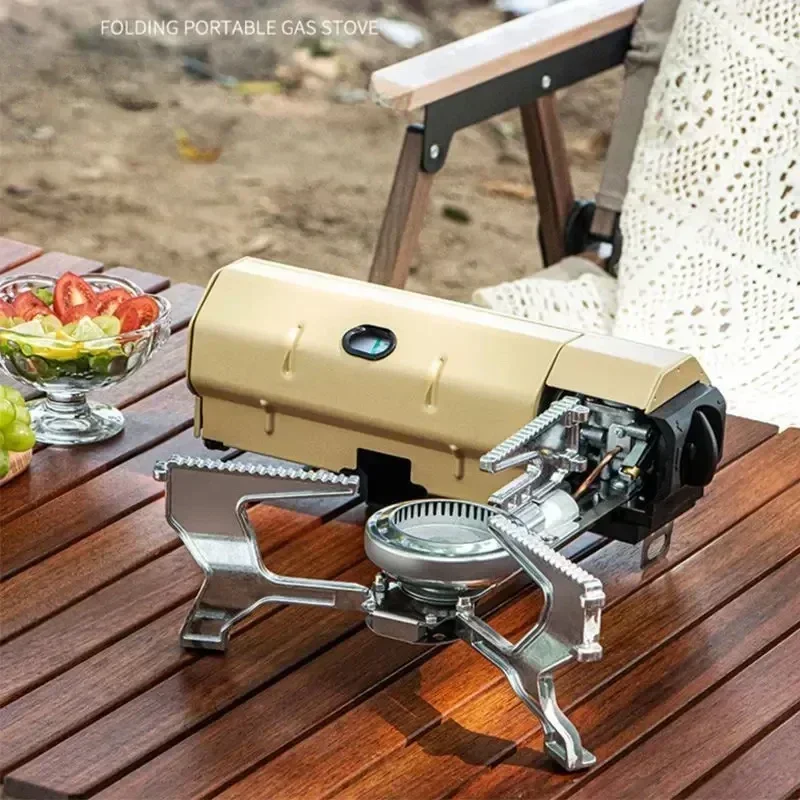 Foldable-Camping-Gas-Stove-Outdoor-Portable-Cassette-Burning-Stove ...