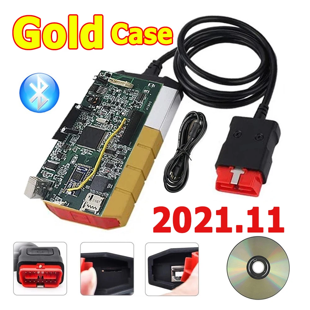 Gold Color 2021.11 with Keygen On Cd Vd Ds150e Cdp with Bluetooth Car ...
