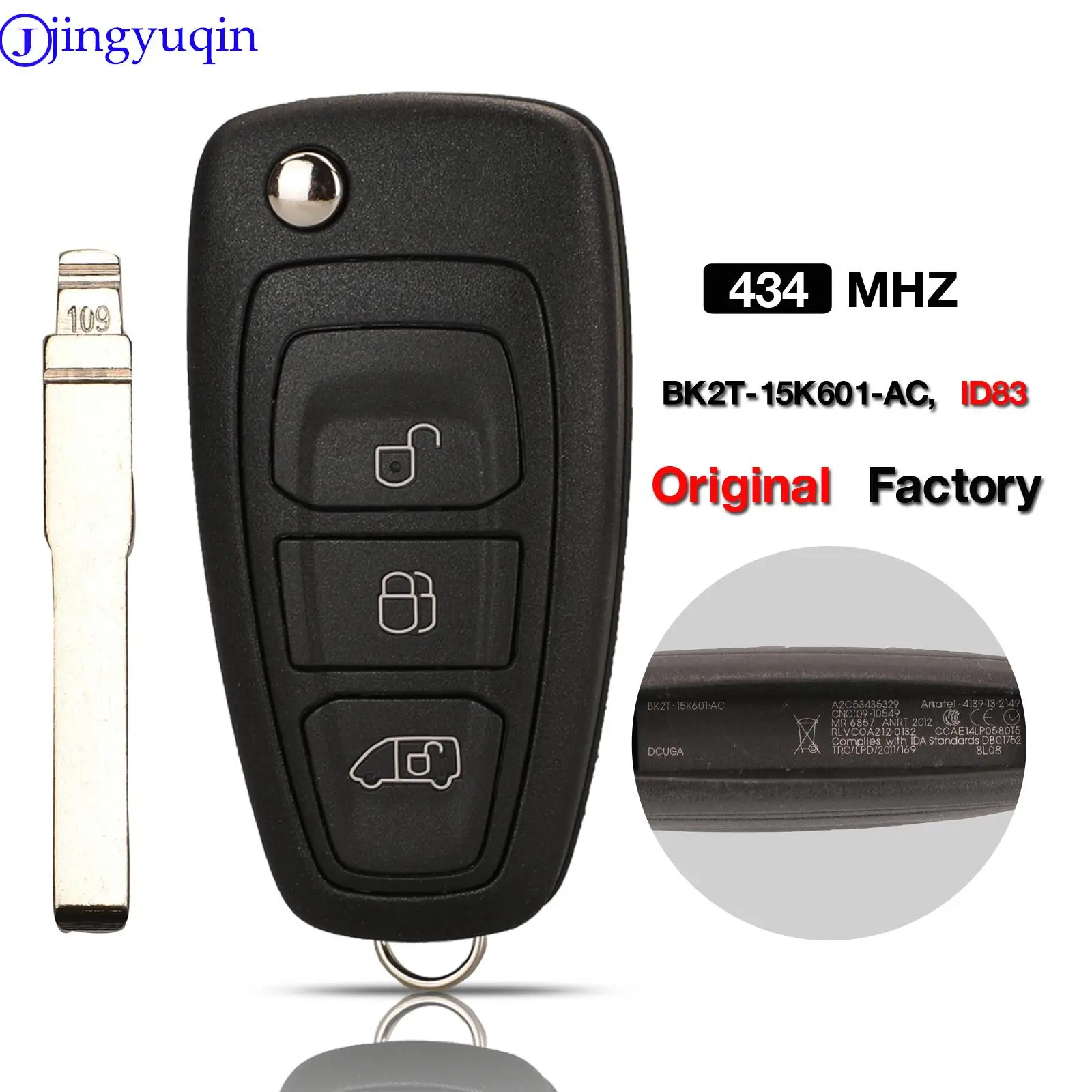 jingyuqin Original Car Key For Ford Transit /Transit Custom Remote GK2T ...