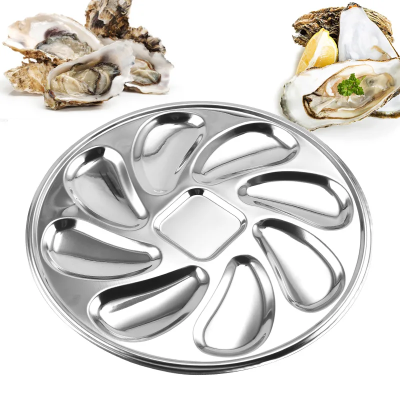 Stainless Steel Oyster Plate French Snail Plate Baked Snail Plates ...