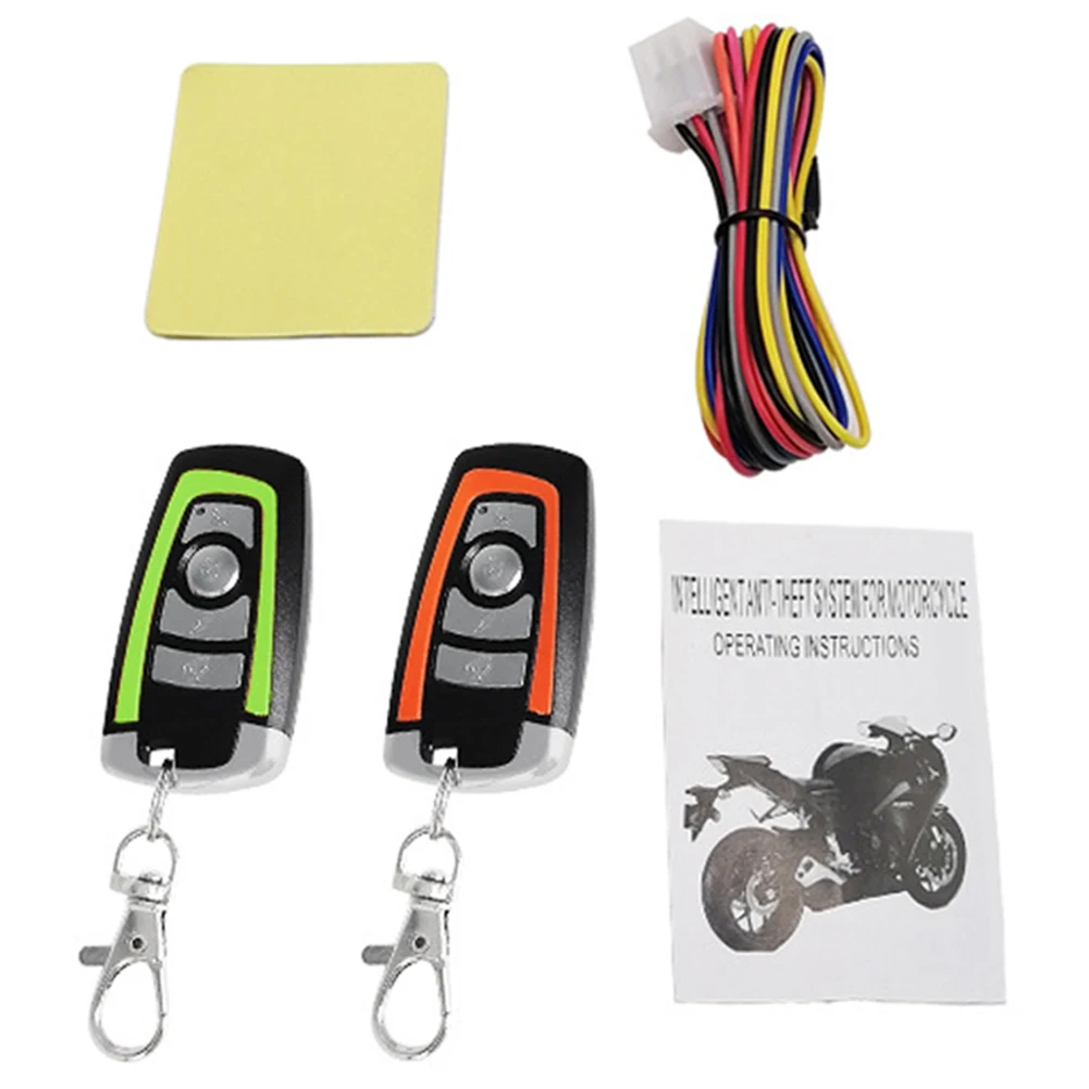 12V Motorcycle Anti Theft Kit 1-Way Motorcycle Immobilizer Automatic ...