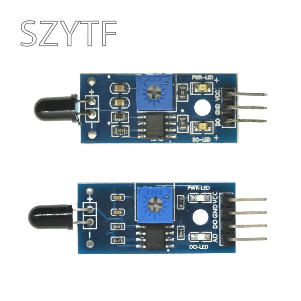 Lm393 4pin 3pin Ir Flame Detection Sensor Module Fire Detector Infrared