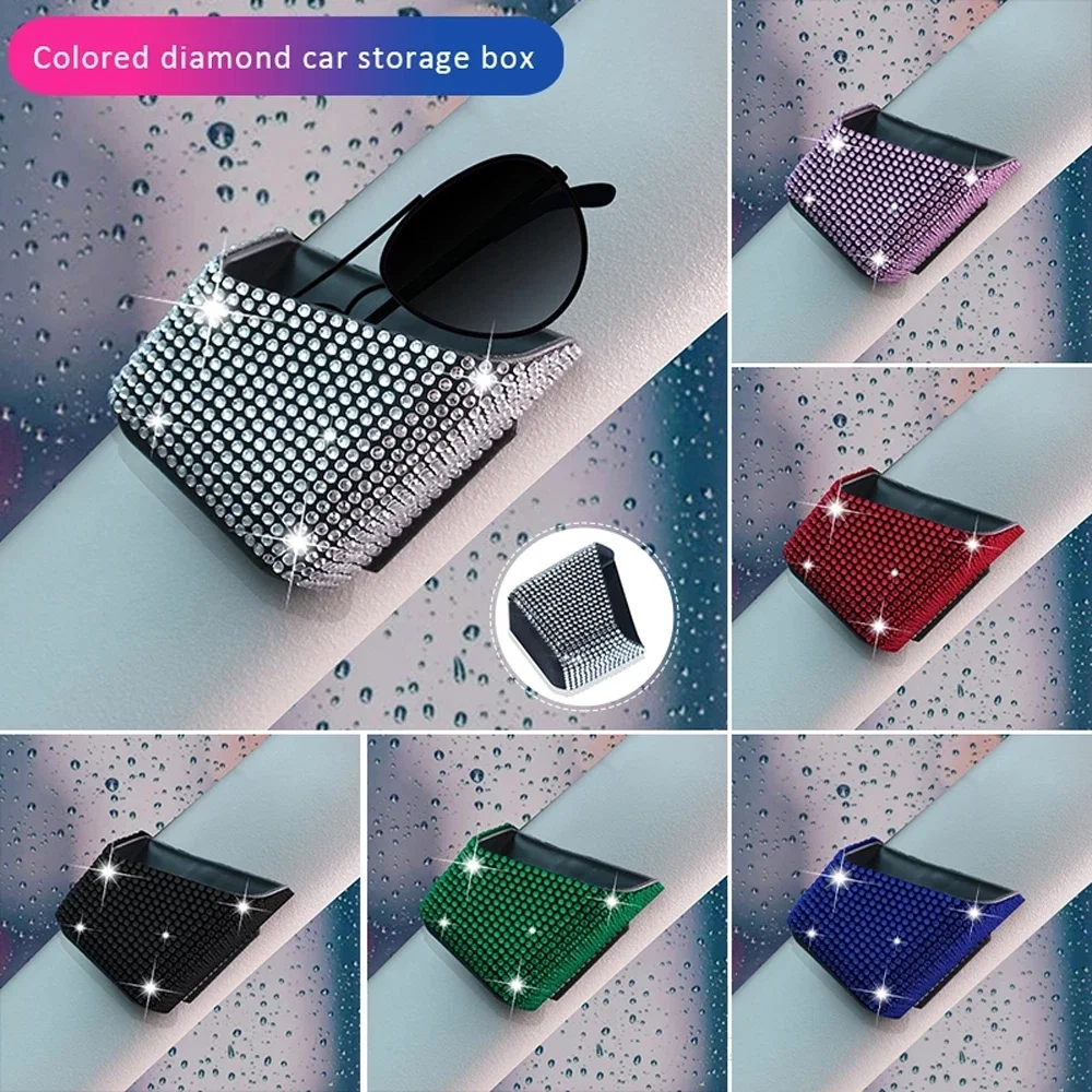 2Pcs-Car-Storage-Bag-Diamond-Paste-Storage-Packet-Glasses-Phone-Holder ...