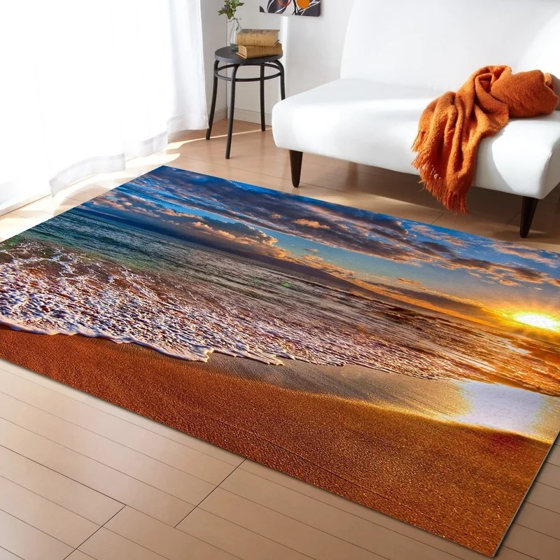 The-Beach-By-The-Sea-Carpet-Modern-Design-Rug-Bedroom-Decor-Floor-Mat ...