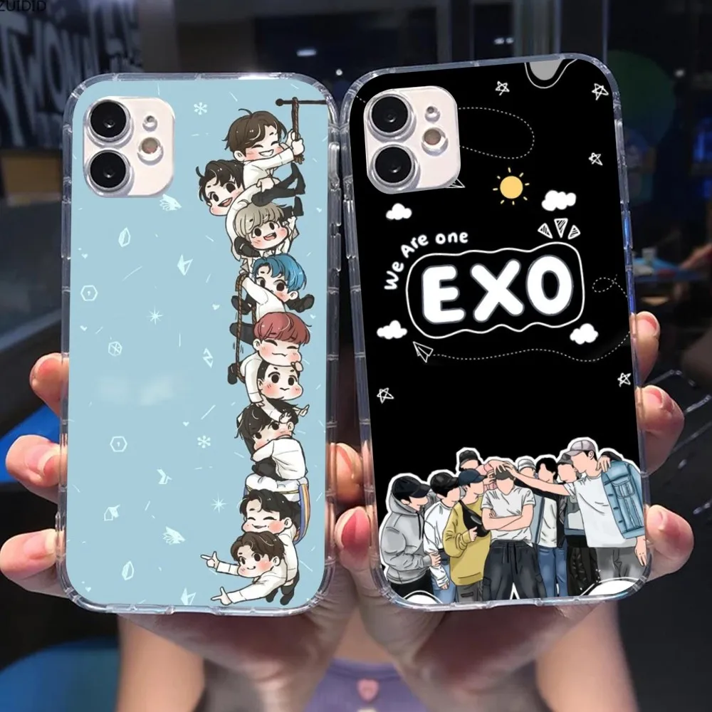 KPOP EXO Cute Mobile Cell Phone Case for iPhone 15 14 13 12 11 XS X 8 7 ...