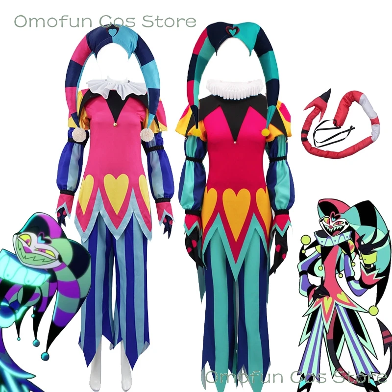 Fizzarolli-Cosplay-Costume-Helluva-Hat-Boss-Halloween-Fancy-Clown-Suit ...