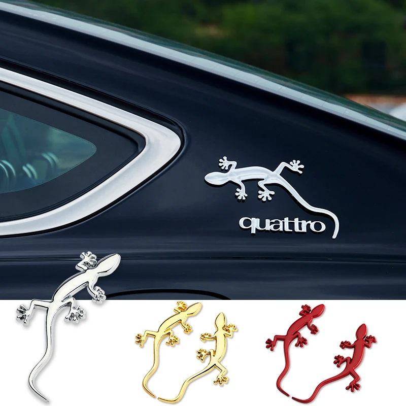 2Pcs-3D-Metal-Gecko-Lizard-Emblem-Car-Stickers-For-Audi-A1-A2-A3-A4-A5 ...