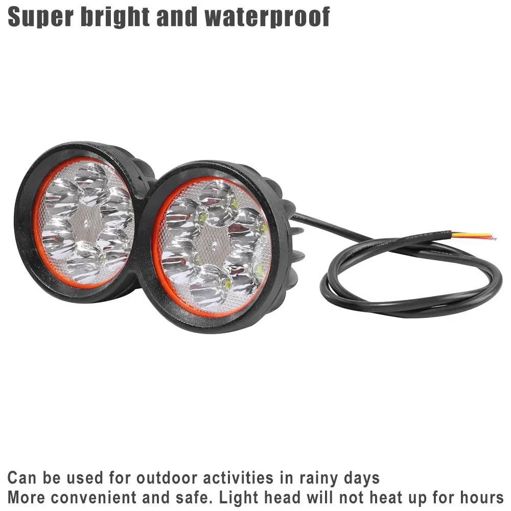 Front Led Headlight Lamp Super Bright Scooters 6 LED Fog Spotlight ...