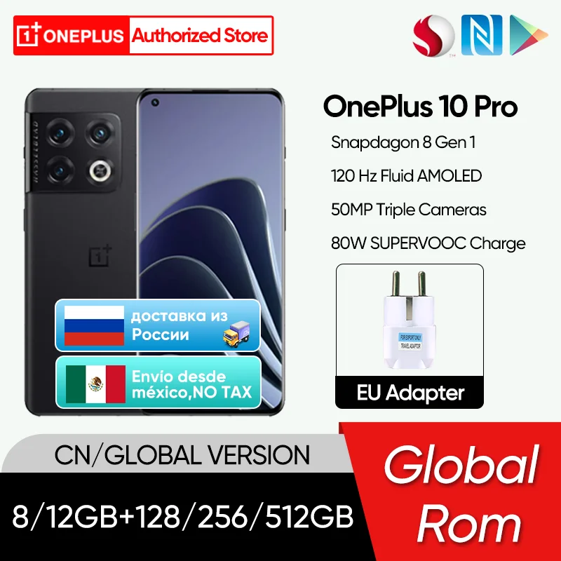 Oneplus 10 pro 10pro 5g smartphone snapdragon 8 gen 1 6.7 ltlt120 hz ...