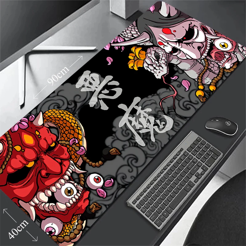 Game-mouse-pad-Japanese-samurai-devil-mouse-pad-black-ghost-face-gamer ...