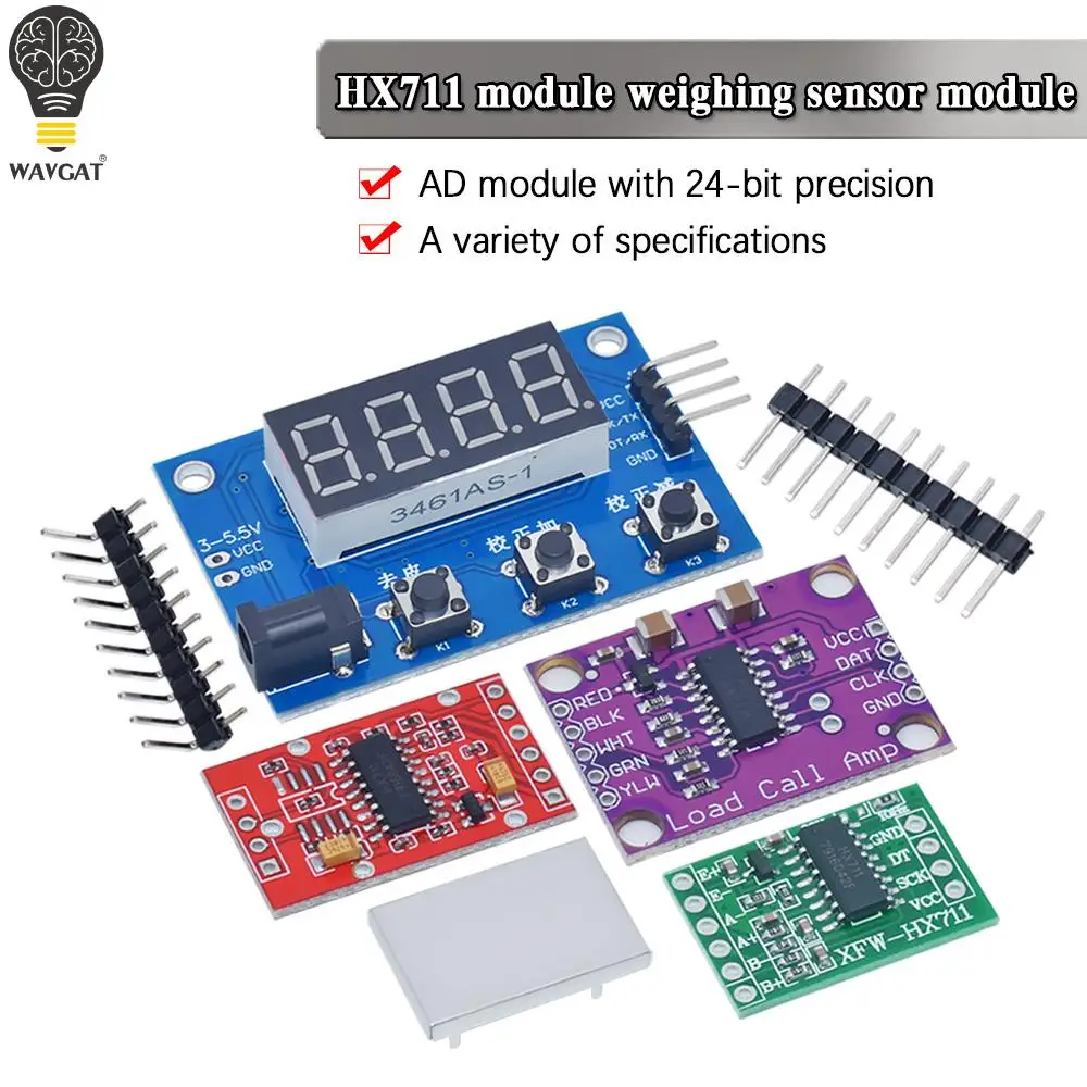 Load Cell 1KG 5KG 10KG 20KG HX711 AD Module Weight Sensor Electronic ...
