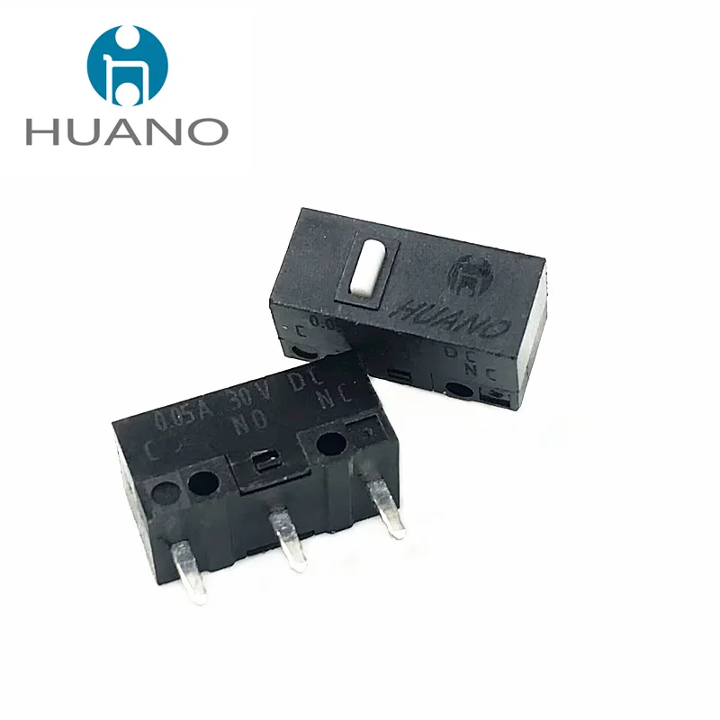100Pcs-5Pcs-HUANO-Mouse-Button-Switch-Black-Shell-White-Point-30 ...