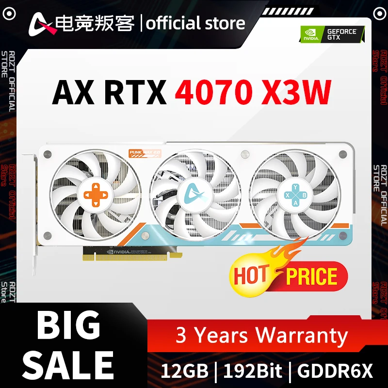 INNO3D GEFORCE RTX 4070 X3W OC 12GB 192 비트 GDDR6X RTX4070 그래픽 카드, 게임용 ...
