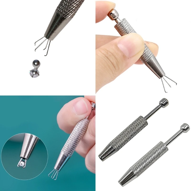 Push in Type Quads Prong Professional Bead Holder Grab Ball Catchers ...