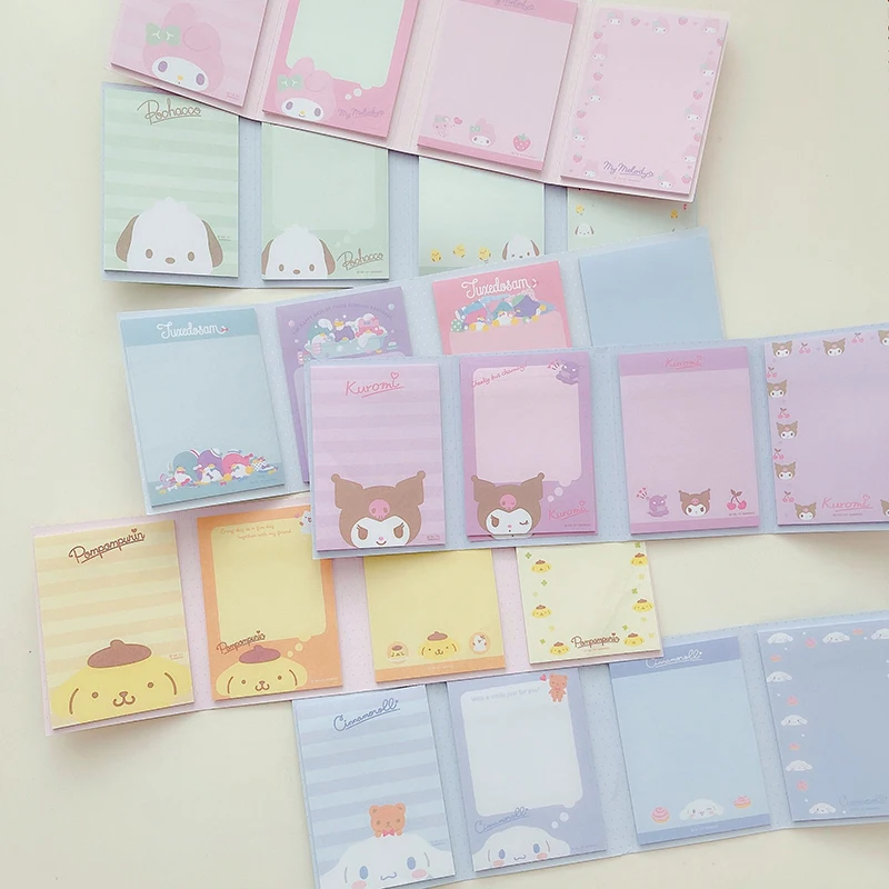 4 padrão/conjunto bonito série anime bloco de notas adesivos decalque ...