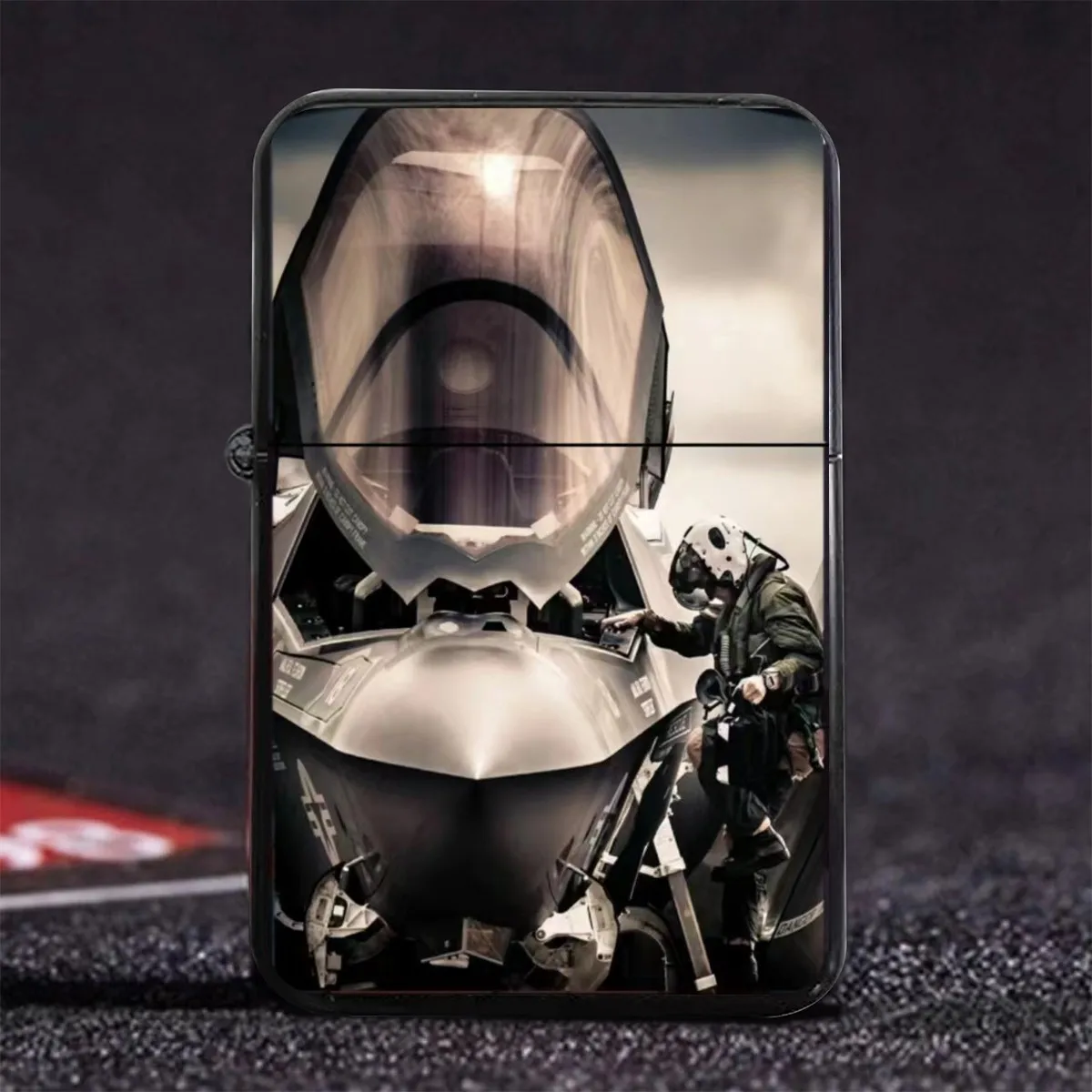 Creative-Metal-Kerosene-Lighter-Fighter-Picture-Old-Style-Windproof ...