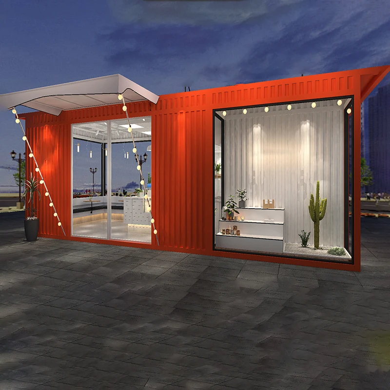 Container mobile room, coffee shop, milk tea shop, kiosk, convenience ...