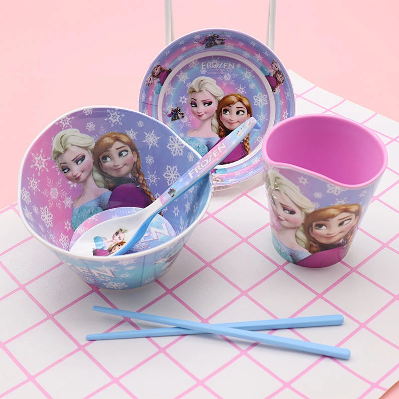 Hasbro Elsa Anna Olaf cartoon children's bowl and spoon set ...