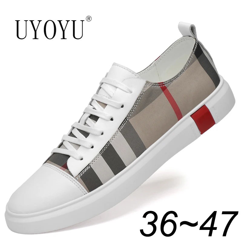 New Mens Women Genuine Leather 36~47 Designer Shoes Plaid 2022 Fashion ...