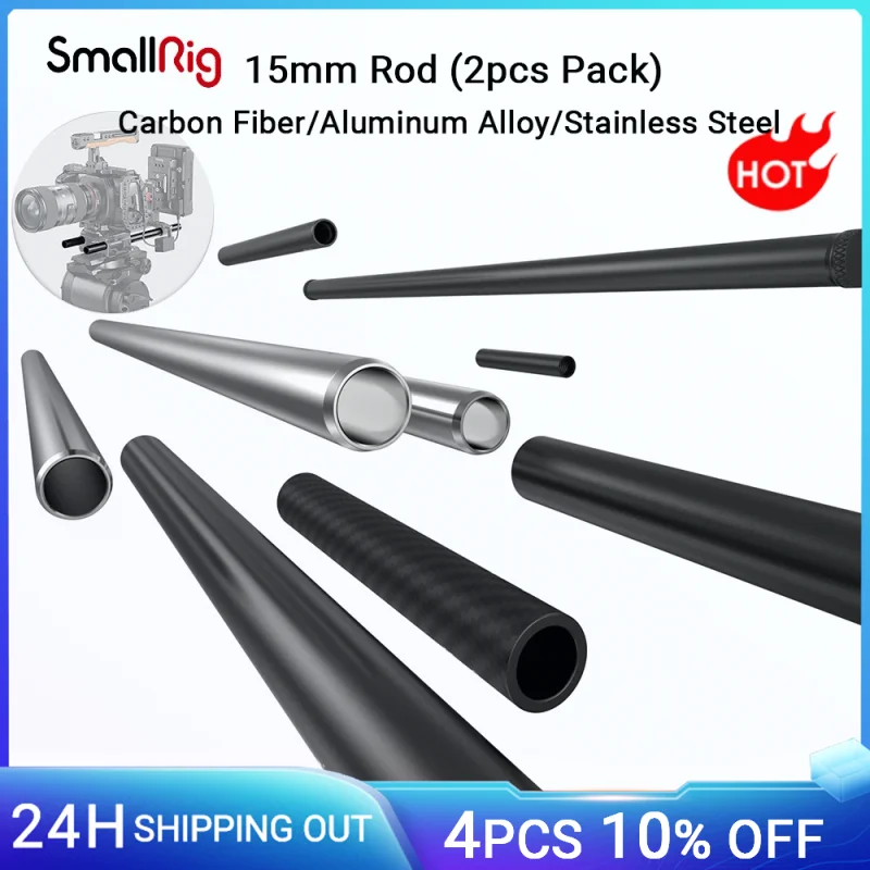 SmallRig-2PCS-15mm-Aluminum-Alloy-Rods-12inch-Long-for-Sony-DSLR-Camera ...