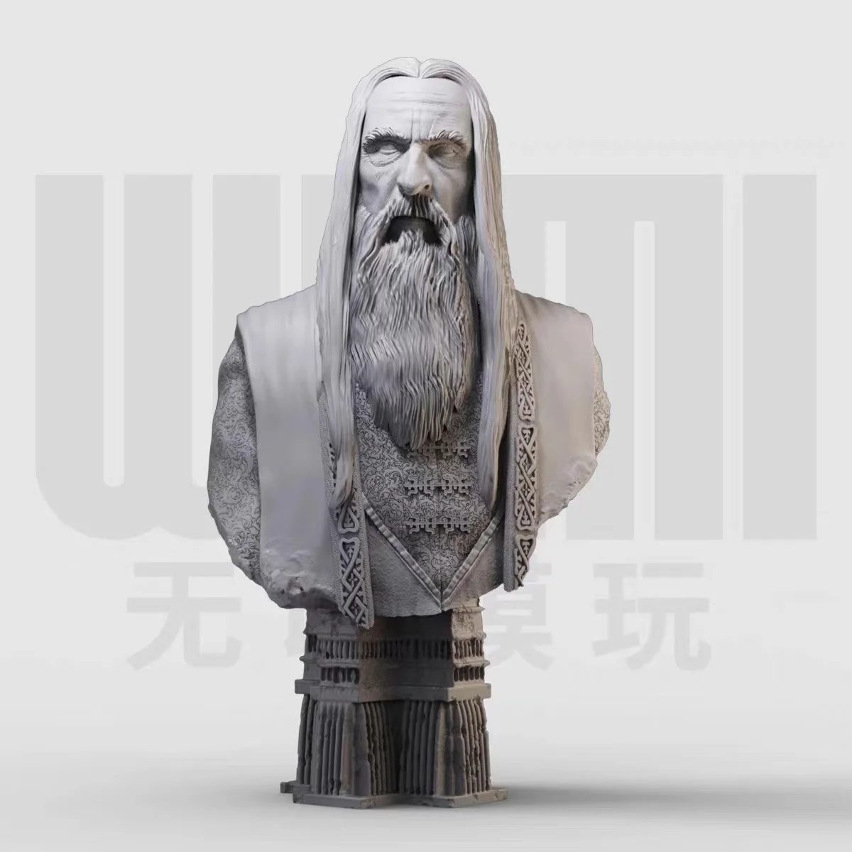 1/10 Saruman white robe wizard resin white mold GK hand model