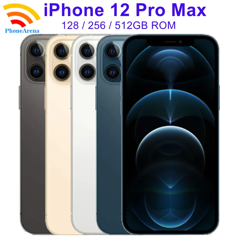 Original iPhone 12 Pro Max 6GB 128GB 256GB ROM Desbloqueado 5G iPhone12 ...