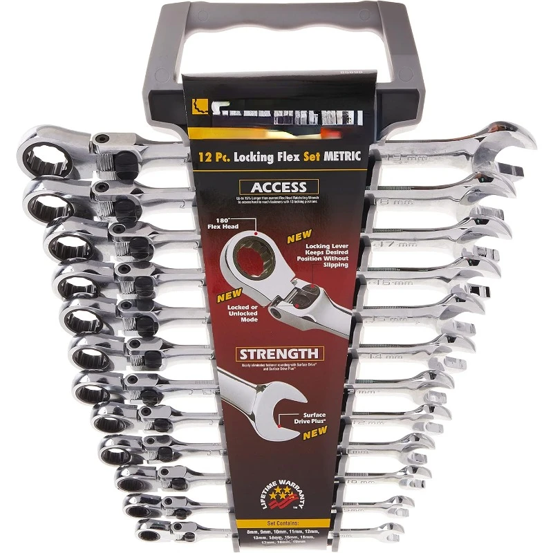 12-Pc-12-Pt-XL-Locking-Flex-Head-Ratcheting-Combination-Wrench-Set ...