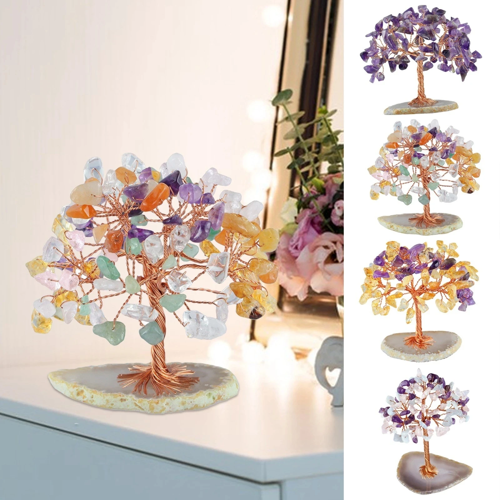 Copper Wire Tree Crystals – Spiritual Elevation Copper Wire Tree Crystals – Spiritual Elevation
