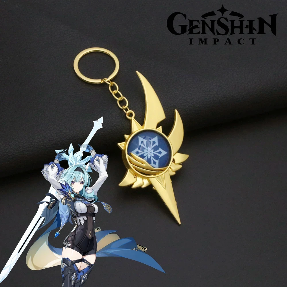 Genshin Impact Keychain Eye Of 1:1 Cosplay Eula Vision Of God Anime ...