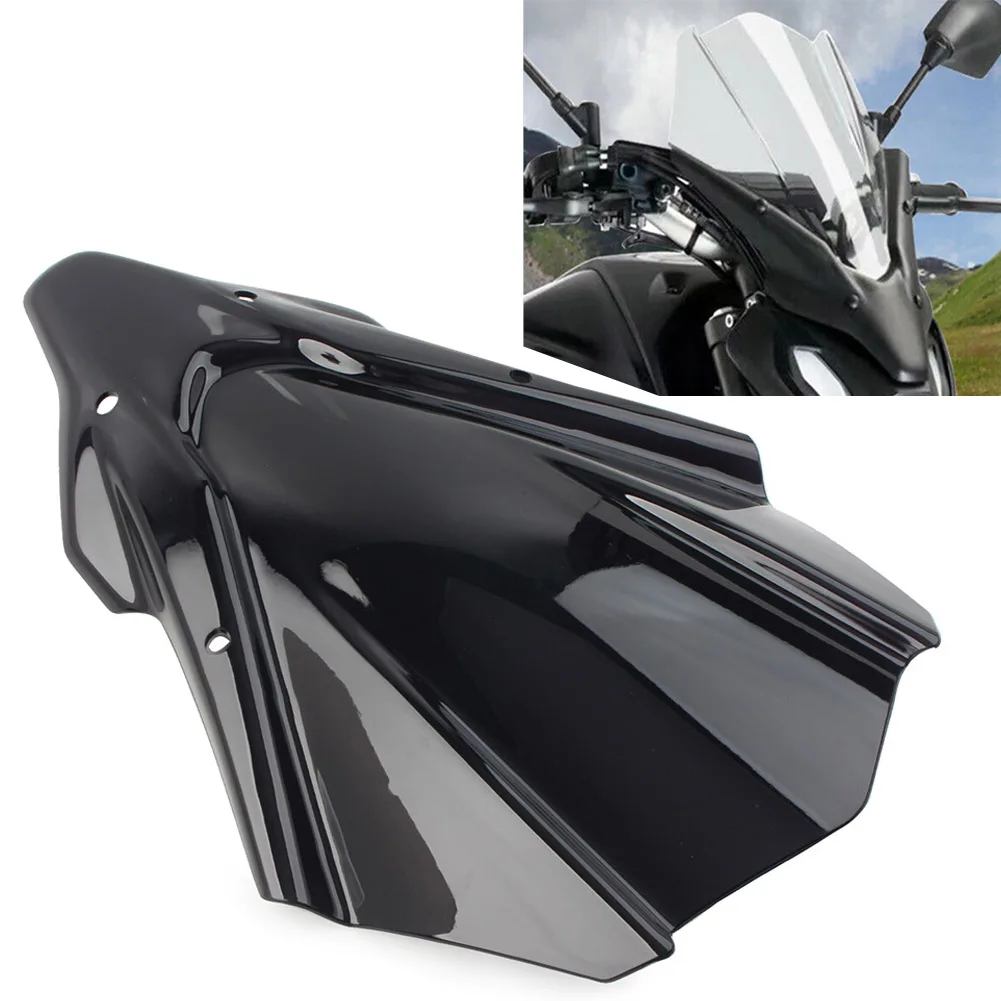 Black-Motorcycle-Windshield-WindScreen-Wind-Screen-Deflector-Cover-For ...