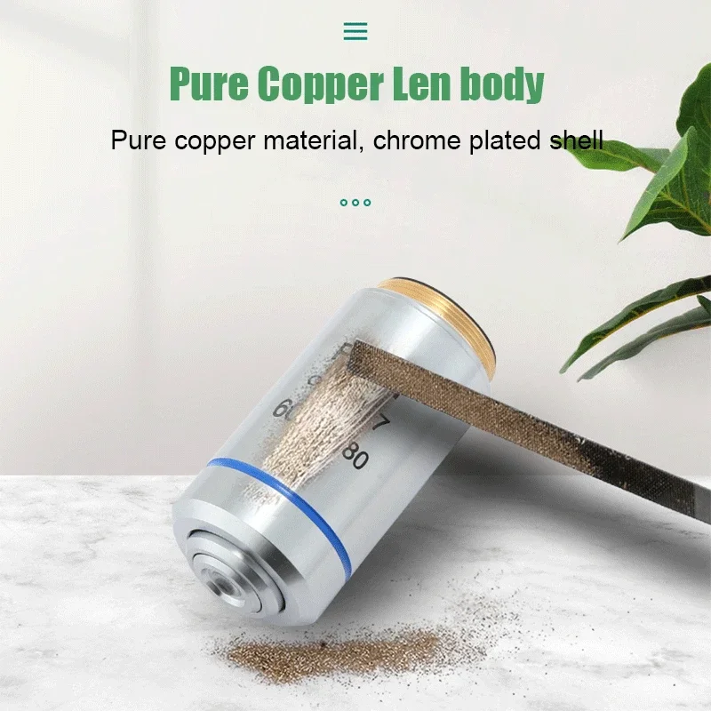 Silver Plan Infinity Achromatic Microsocpe Objective Lens Objectives 4X ...